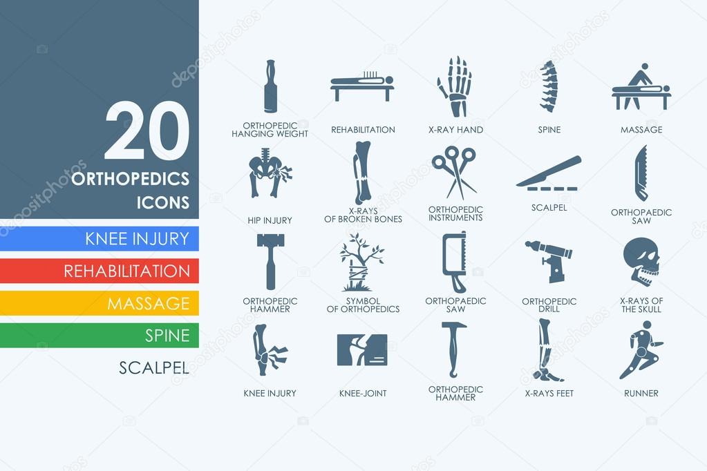 Set of orthopedics icons — Stock Vector © Palau83 #106600248