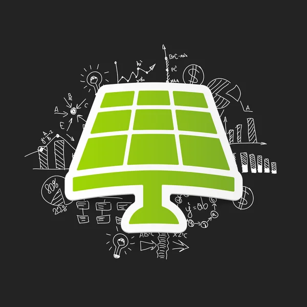 Drawing solar battery Stock Vector by ©Palau83 119448766