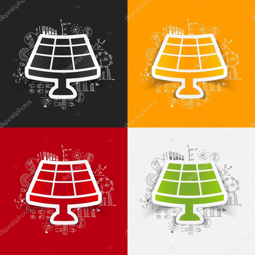 Drawing business formulas. solar battery Stock Vector by ©Palau83 110485394