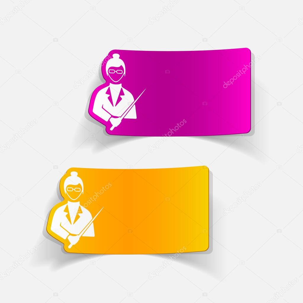 Realistic design element. teacher Stock Vector by ©Palau83 110490390