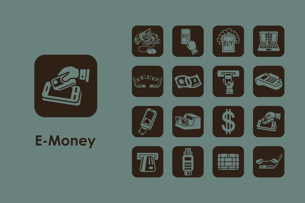 Set of e-money icons Stock Vector by ©Palau83 164965554