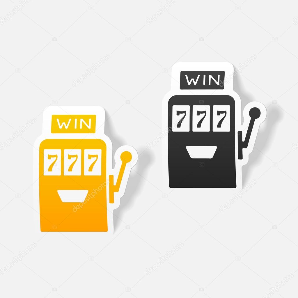 Realistic slot machine stickers Stock Vector Image by ©Palau83 #113696504