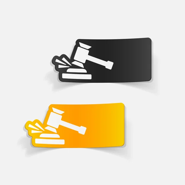Gavel realistic stickers Stock Vector by ©Palau83 99131742
