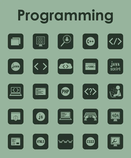 Set of programming simple icons Stock Vector Image by ©Palau83 #66309829