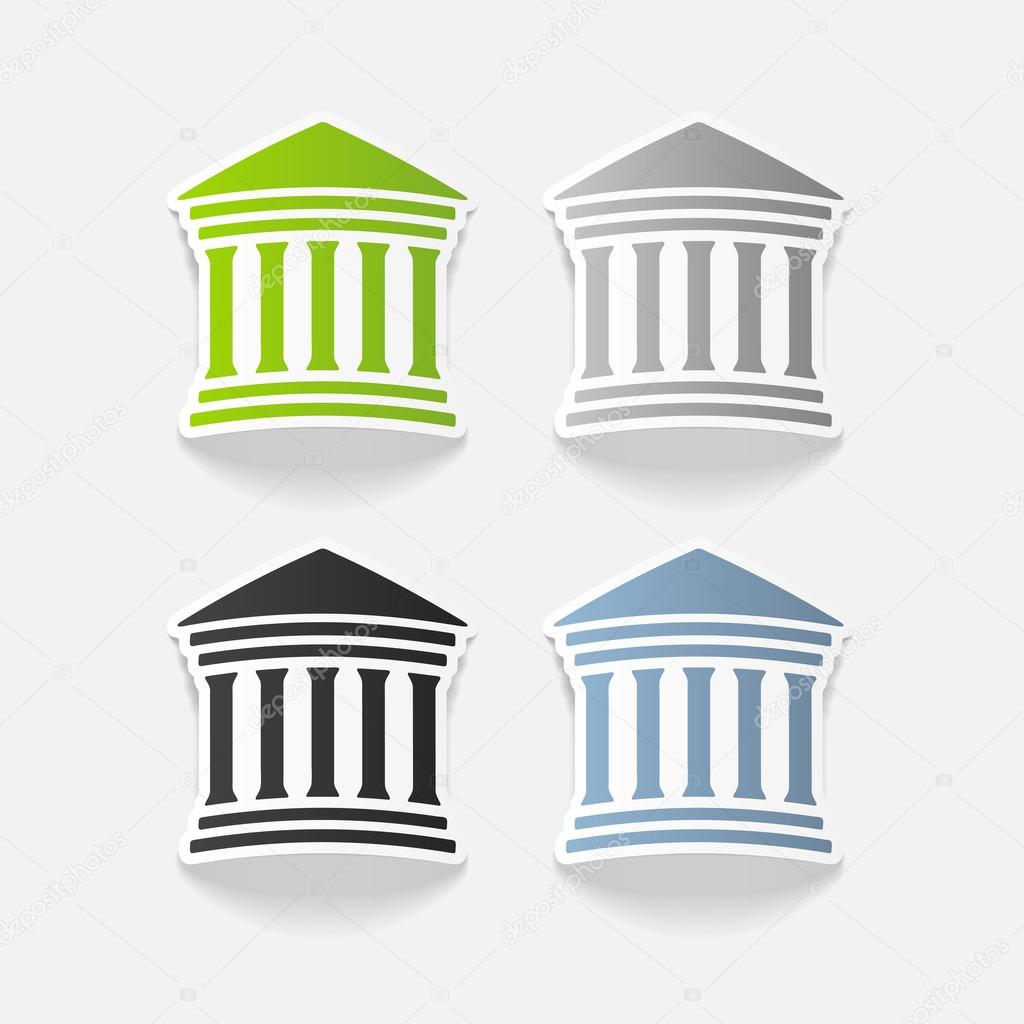 Courthouse realistic stickers Stock Vector by ©Palau83 115058180