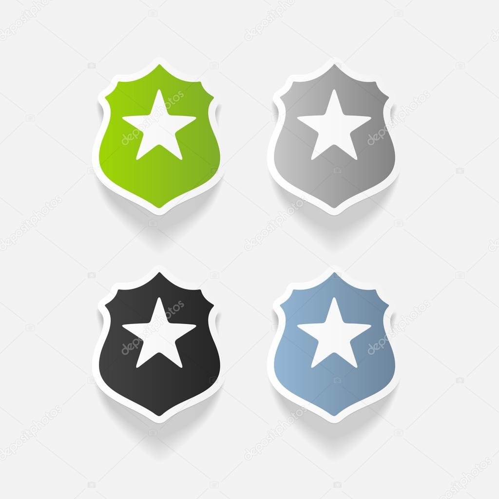 Police badge realistic stickers Stock Vector Image by ©Palau83 #115058364