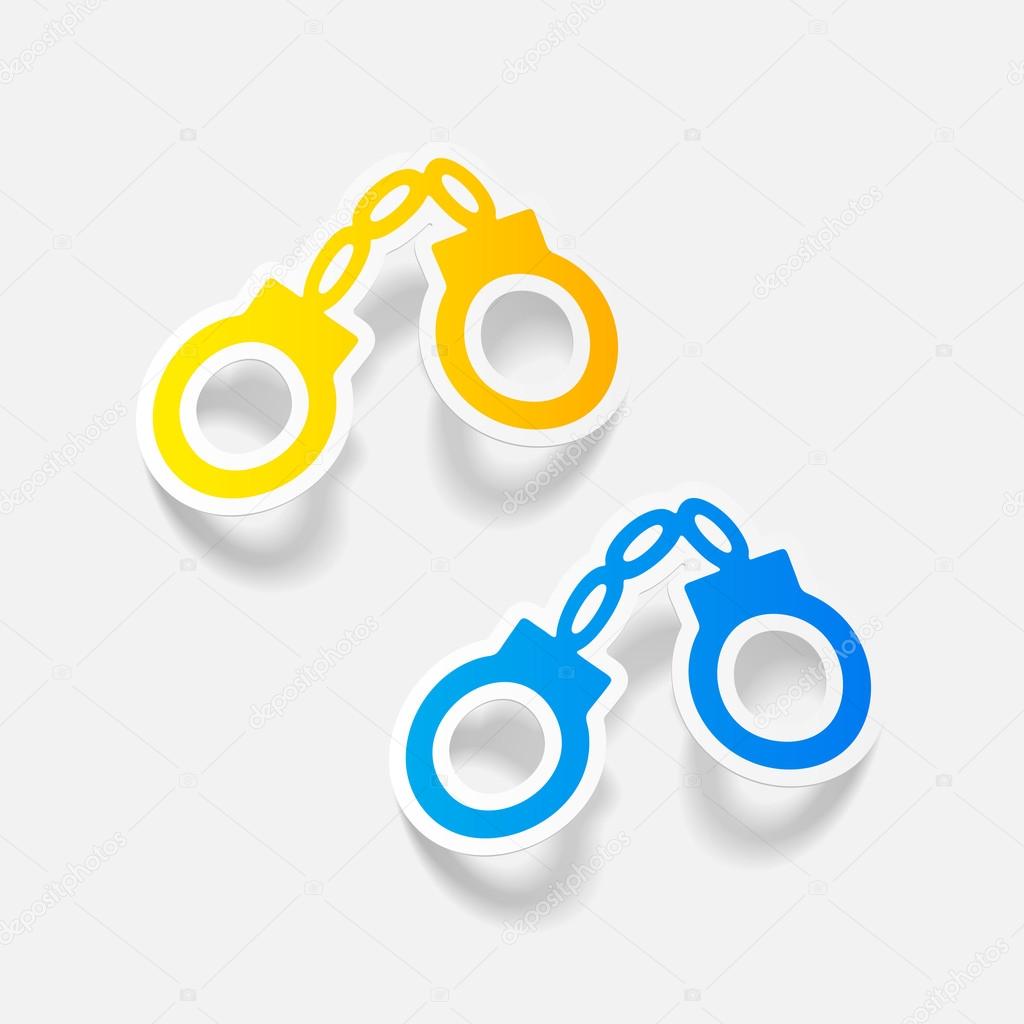 Handcuffs realistic stickers Stock Vector Image by ©Palau83 #115059932