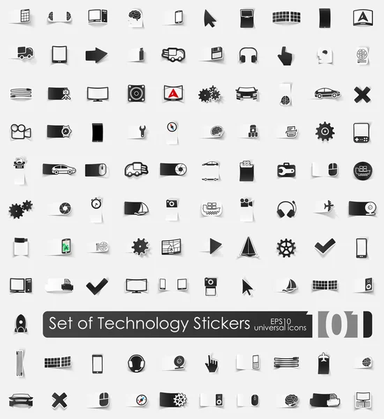 Set of technology stickers Stock Vector by ©Palau83 119449886