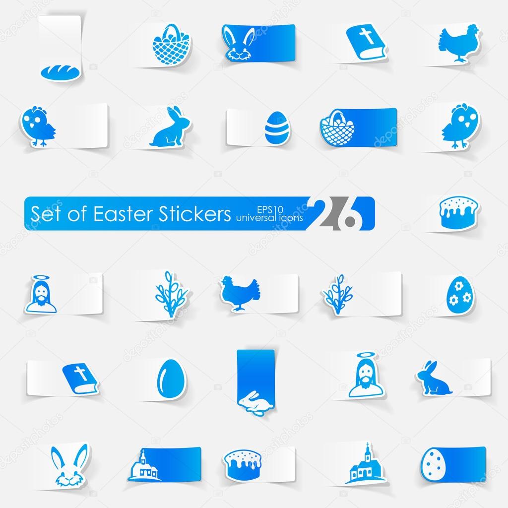 Set of easter stickers Stock Vector Image by ©Palau83 #116807514