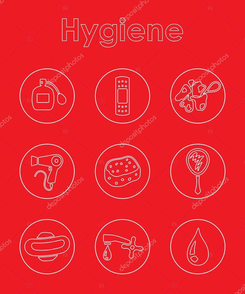 Set of hygiene simple icons Stock Vector Image by ©Palau83 #116979206