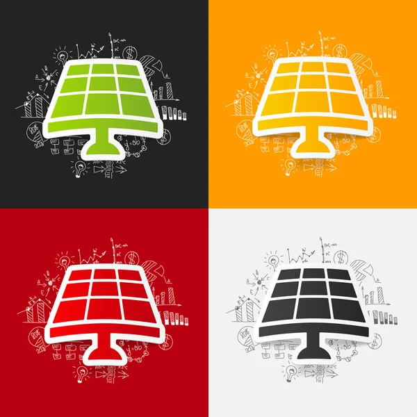 Drawing solar battery Stock Vector by ©Palau83 119448766