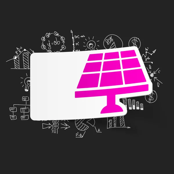 Drawing business formulas. solar battery — Stock Vector © Palau83 ...