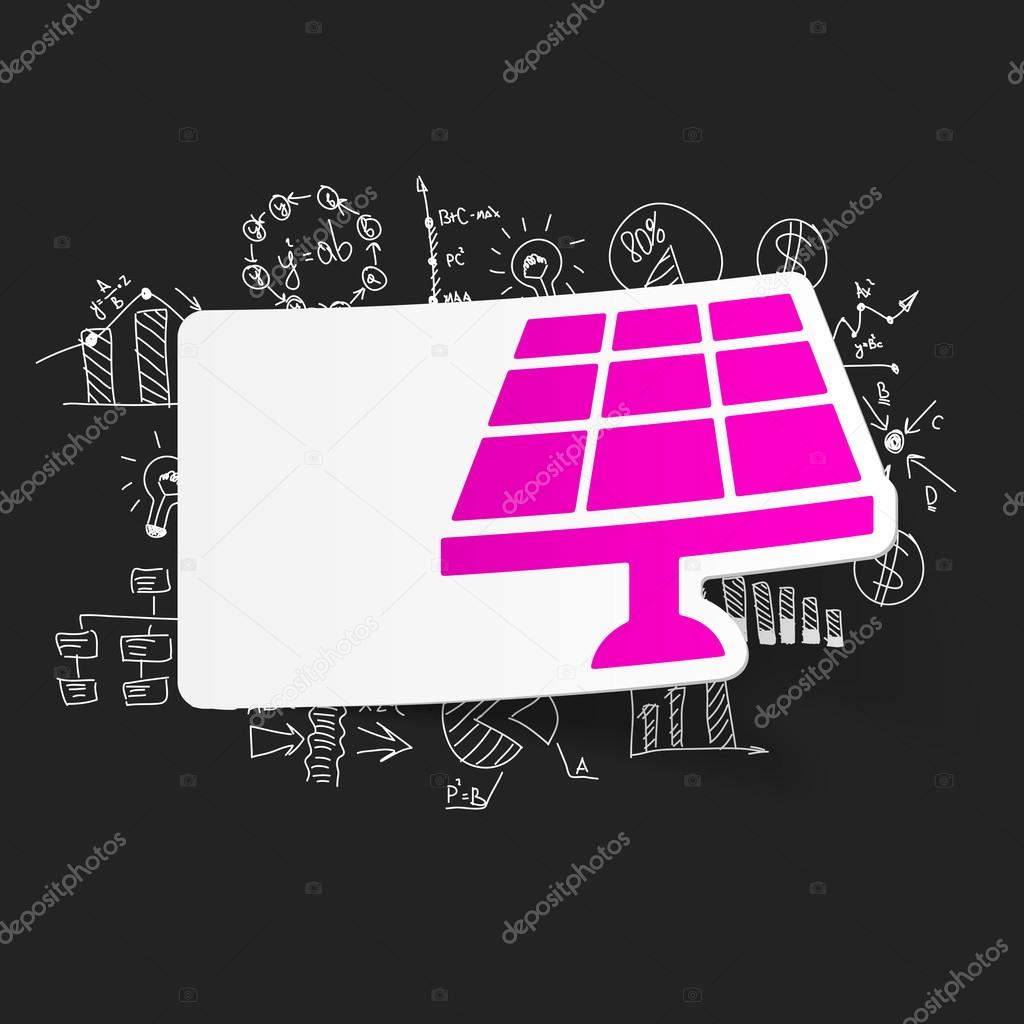 Drawing solar battery Stock Vector by ©Palau83 119448766