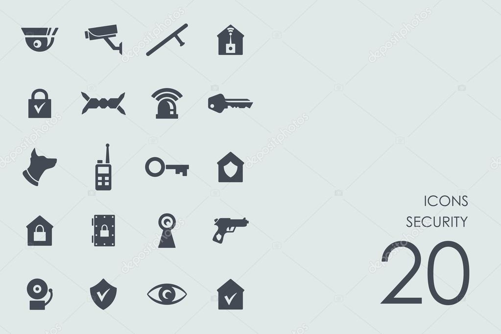Set of security icons Stock Vector by ©Palau83 119450386