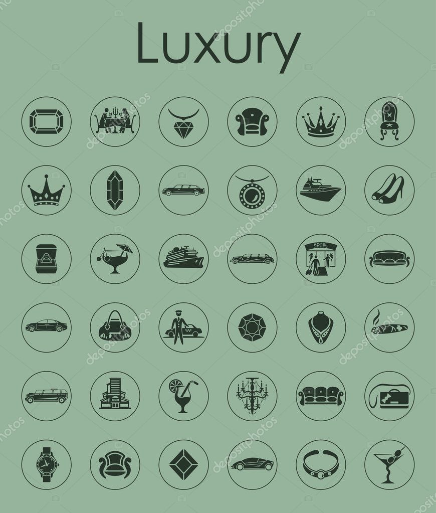 Set of luxury simple icons Stock Vector by ©Palau83 119452836