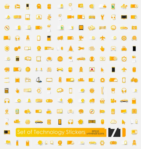 Set of technology stickers Stock Vector by ©Palau83 119449886