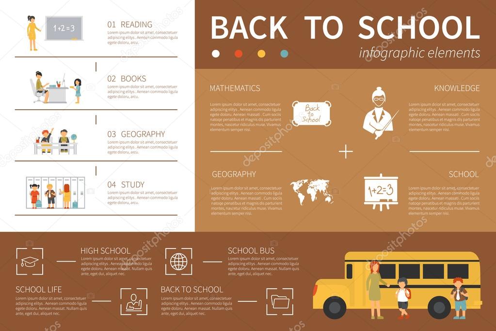 Back To School infographic illustration Stock Vector Image by ©Palau83 ...