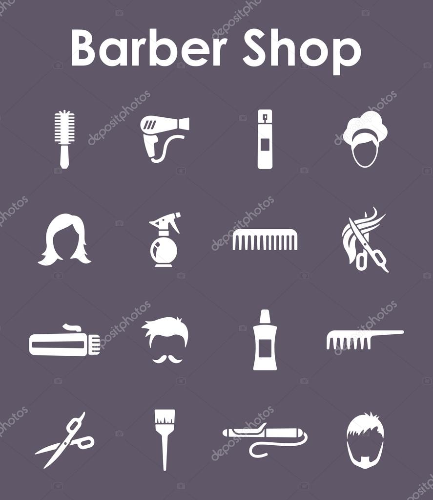 Set of barber shop simple icons Stock Vector Image by ©Palau83 #121722478