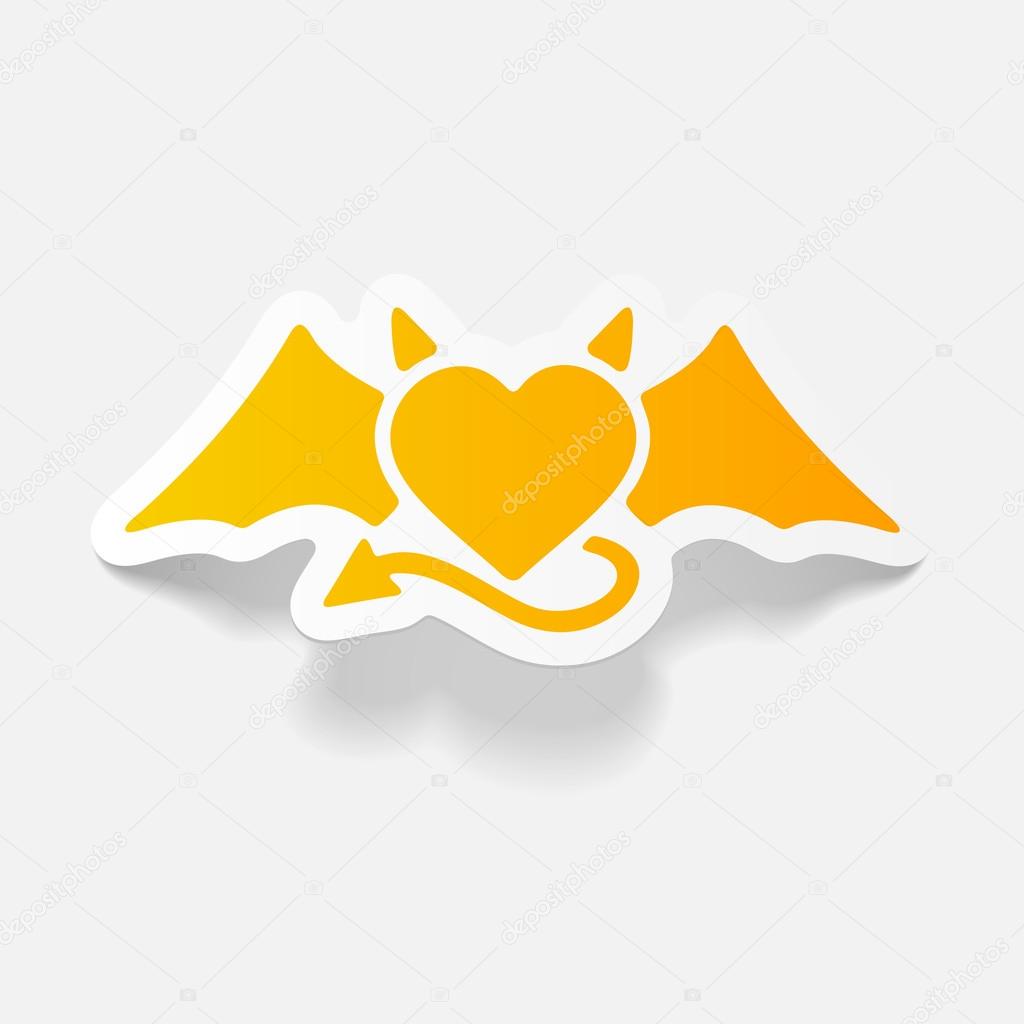 Realistic heart devil design Stock Vector by ©Palau83 121723928