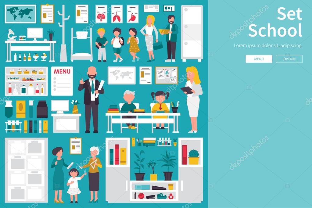 School Big Collection Stock Vector Image by ©Palau83 #121724674