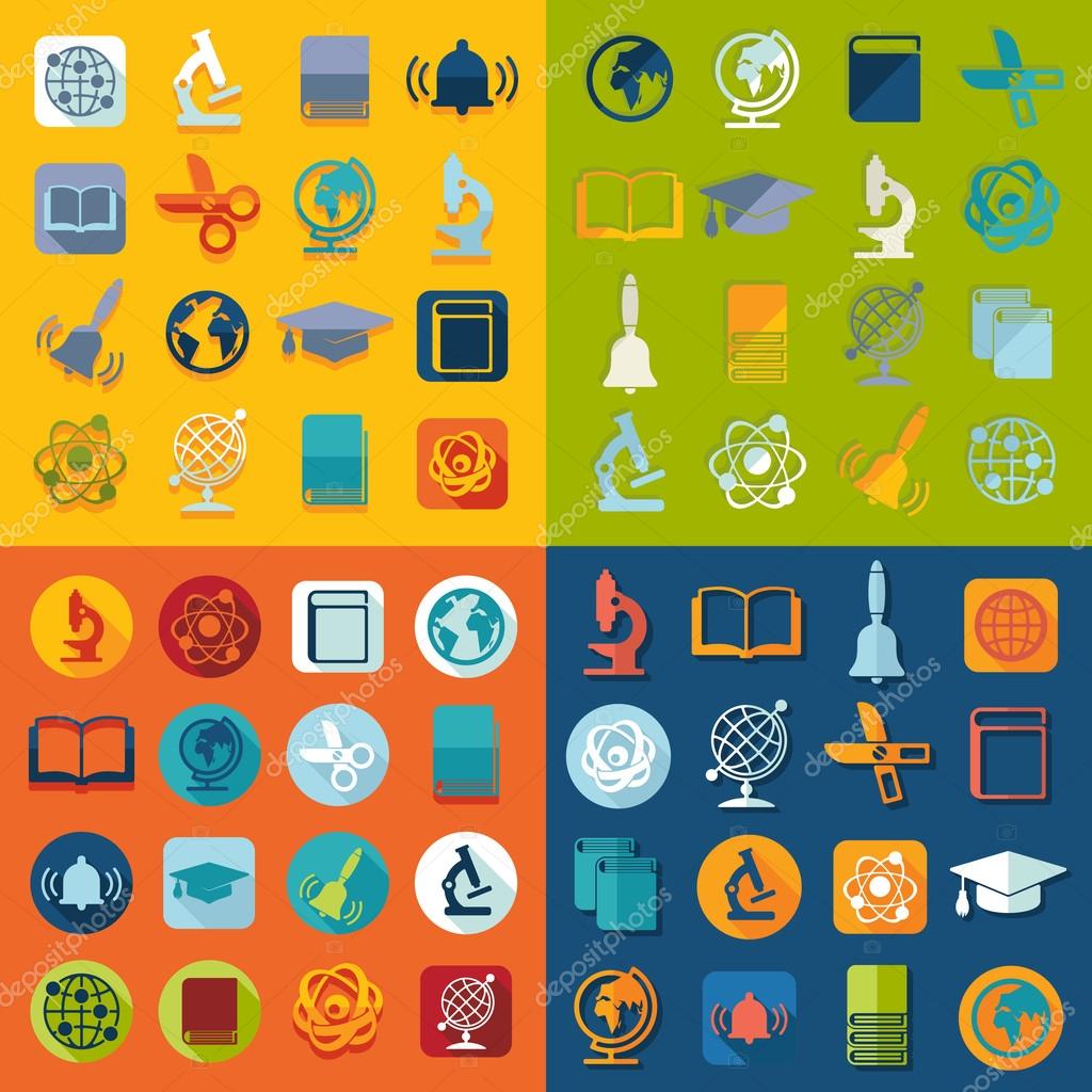 Set of education icons Stock Vector by ©Palau83 52735495