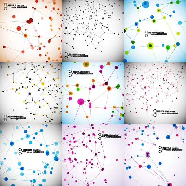 Set of beautiful molecular structure Stock Vector Image by ©Palau83 ...