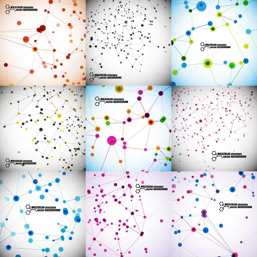 Set of beautiful molecular structure Stock Vector Image by ©Palau83 ...