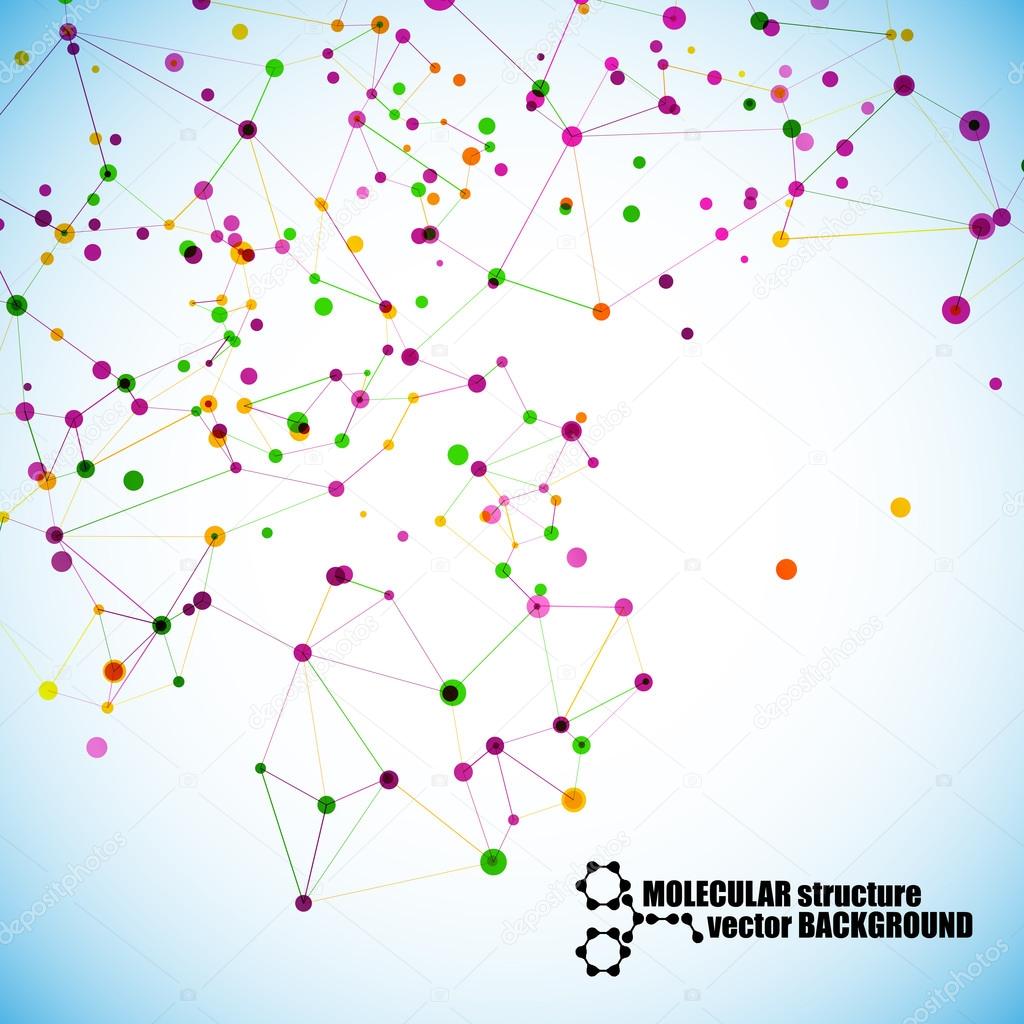 Beautiful molecular structure Stock Vector by ©Palau83 55530975