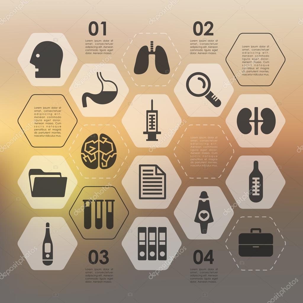 Medical infographic on blurred background Stock Vector by ©Palau83 57353235