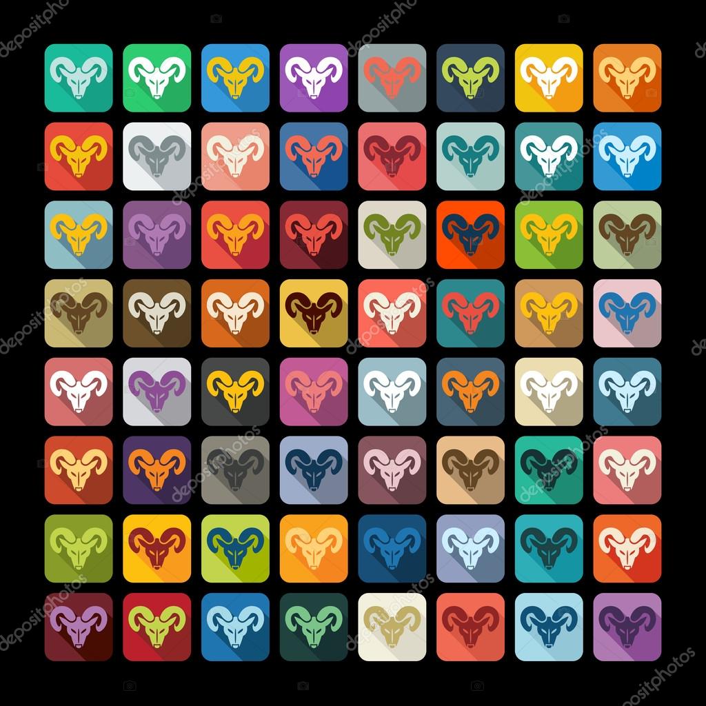 Cabeza de los iconos del carnero Vector de stock por ©Palau83 58000421