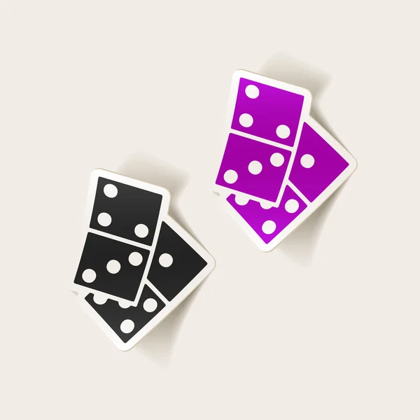 Domino paper sticker Stock Vector by ©Palau83 85326234