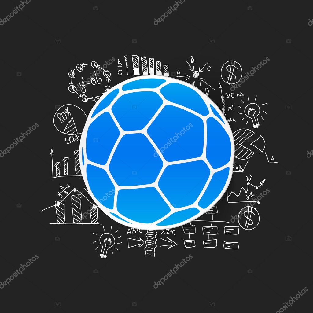 Ball icon with business formulas Stock Vector by ©Palau83 58775365
