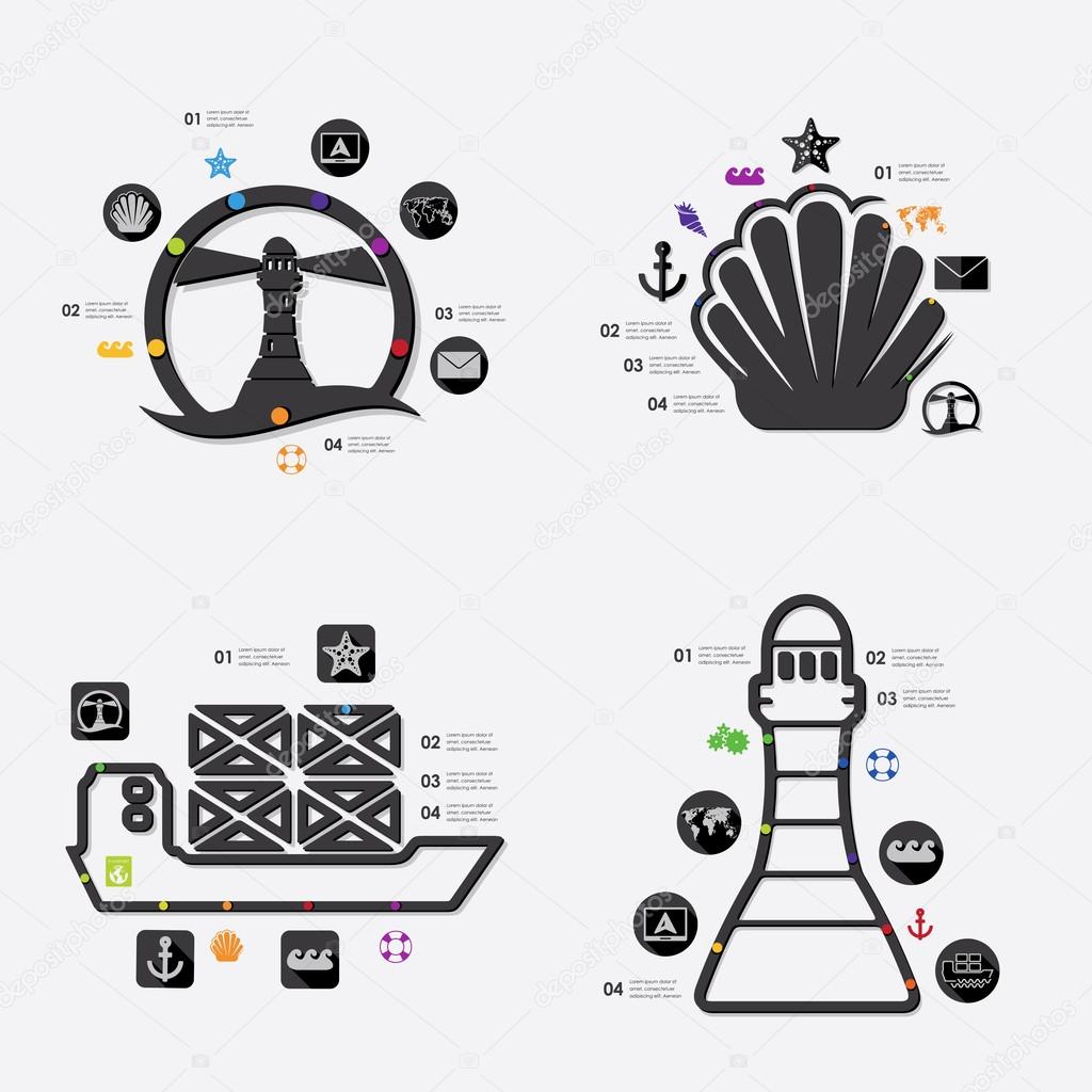 Maritime trucking infographic Stock Vector Image by ©Palau83 #59898371