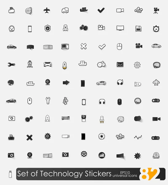 Set of technology stickers Stock Vector by ©Palau83 119449886