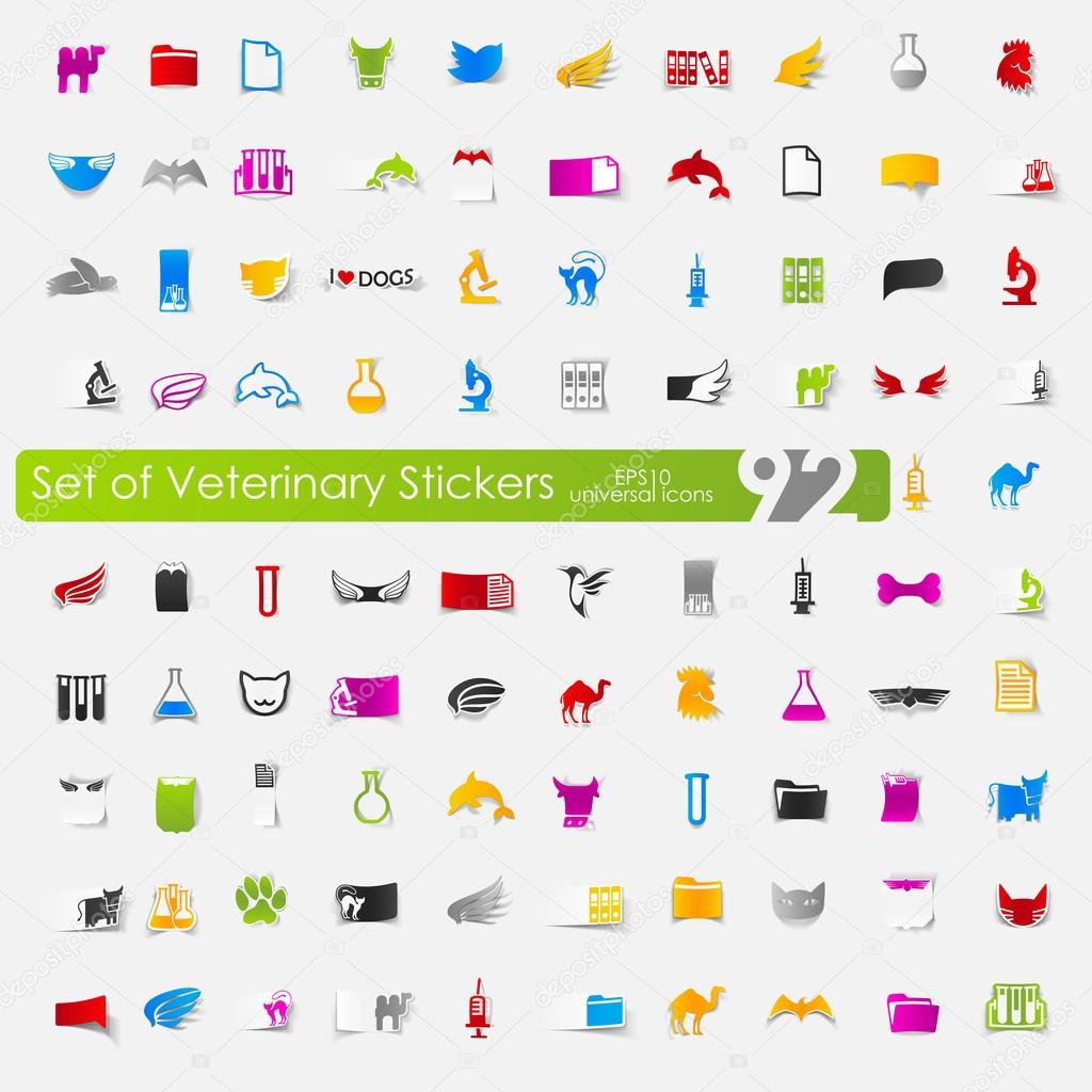 Set of veterinary stickers Stock Vector Image by ©Palau83 #61809257