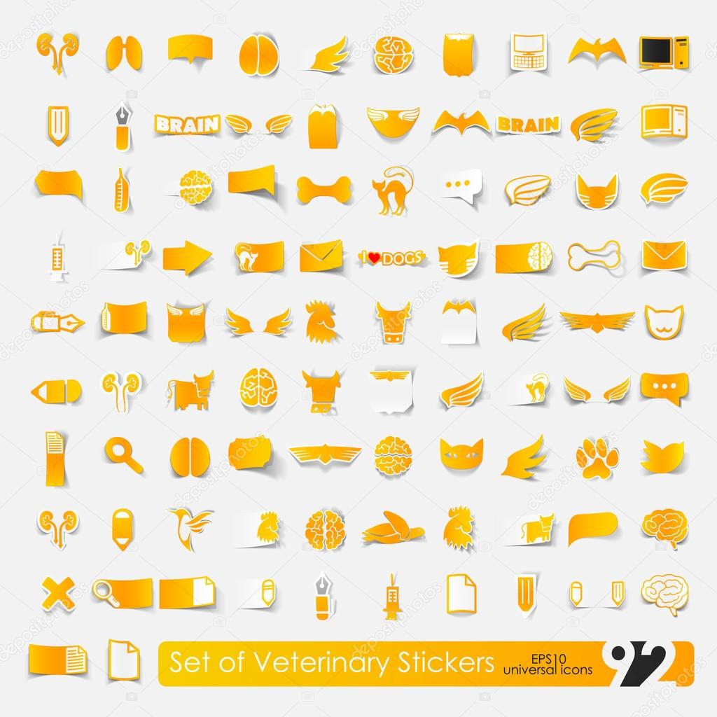 Set of veterinary stickers Stock Vector by ©Palau83 61809281
