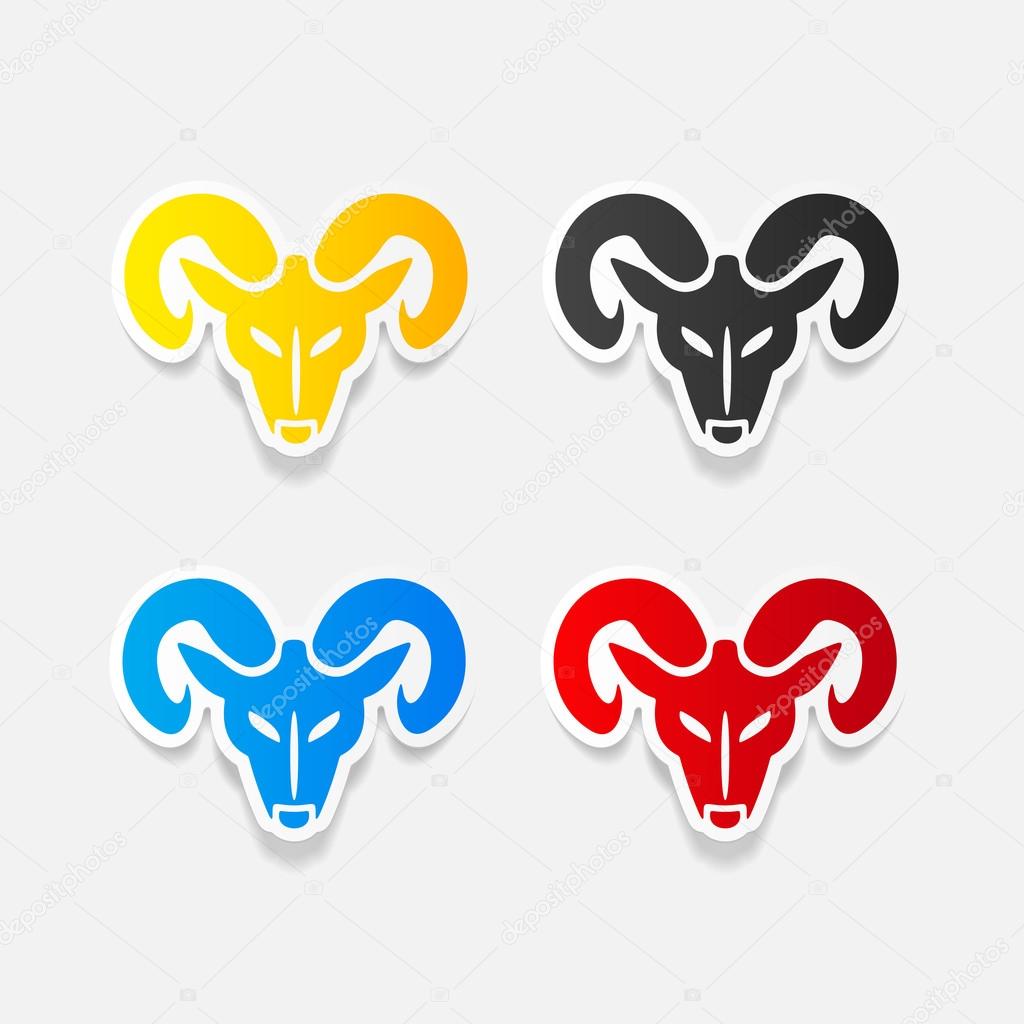 Cabeza del icono del carnero Vector de stock #63959587 de ©Palau83