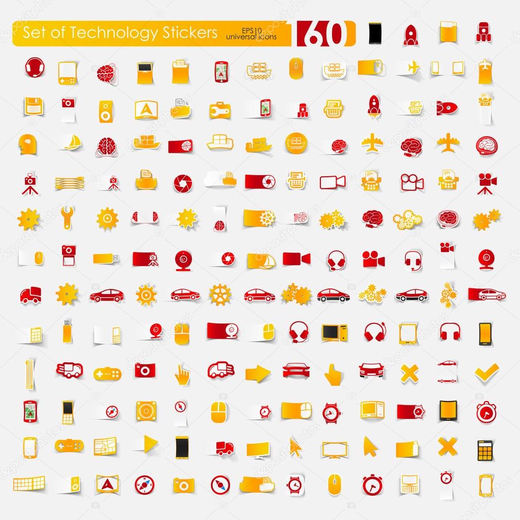 Set of technology stickers Stock Vector Image by ©Palau83 #63959609