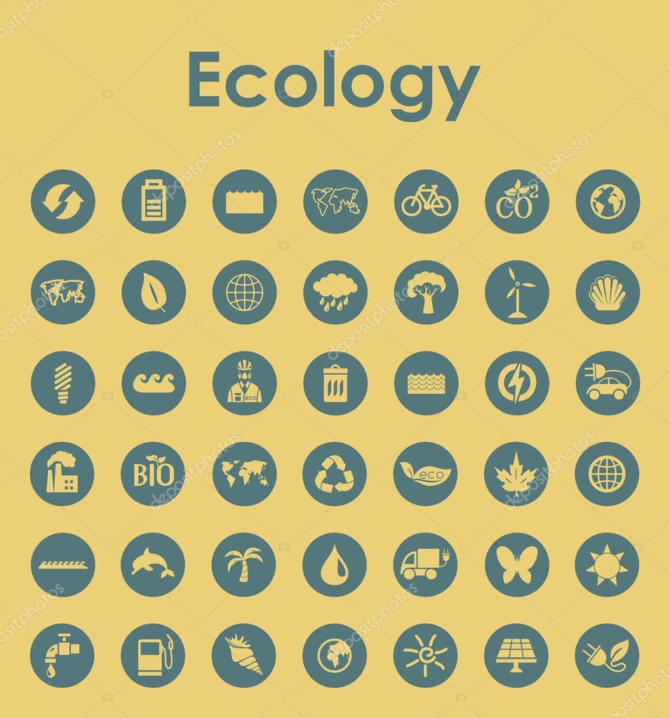 Set of ecology simple icons Stock Vector Image by ©Palau83 #65199647