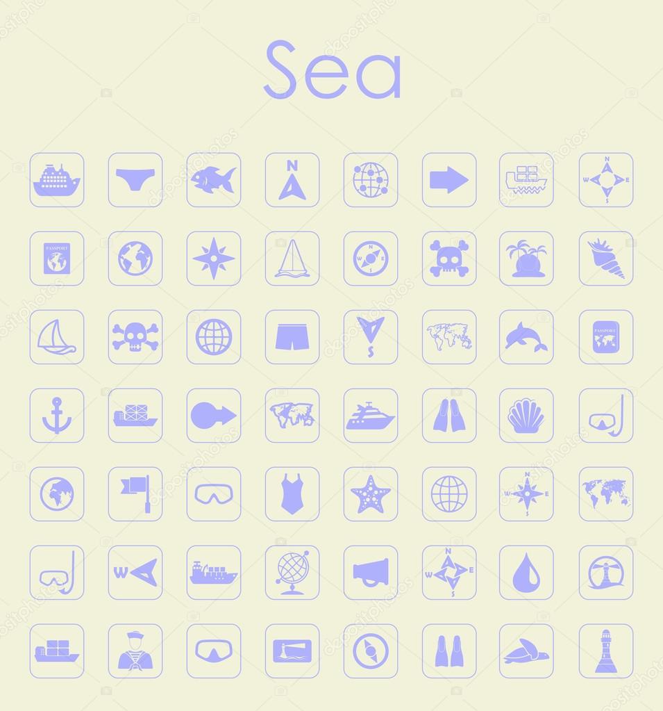 Set of sea simple icons Stock Vector Image by ©Palau83 #66310371