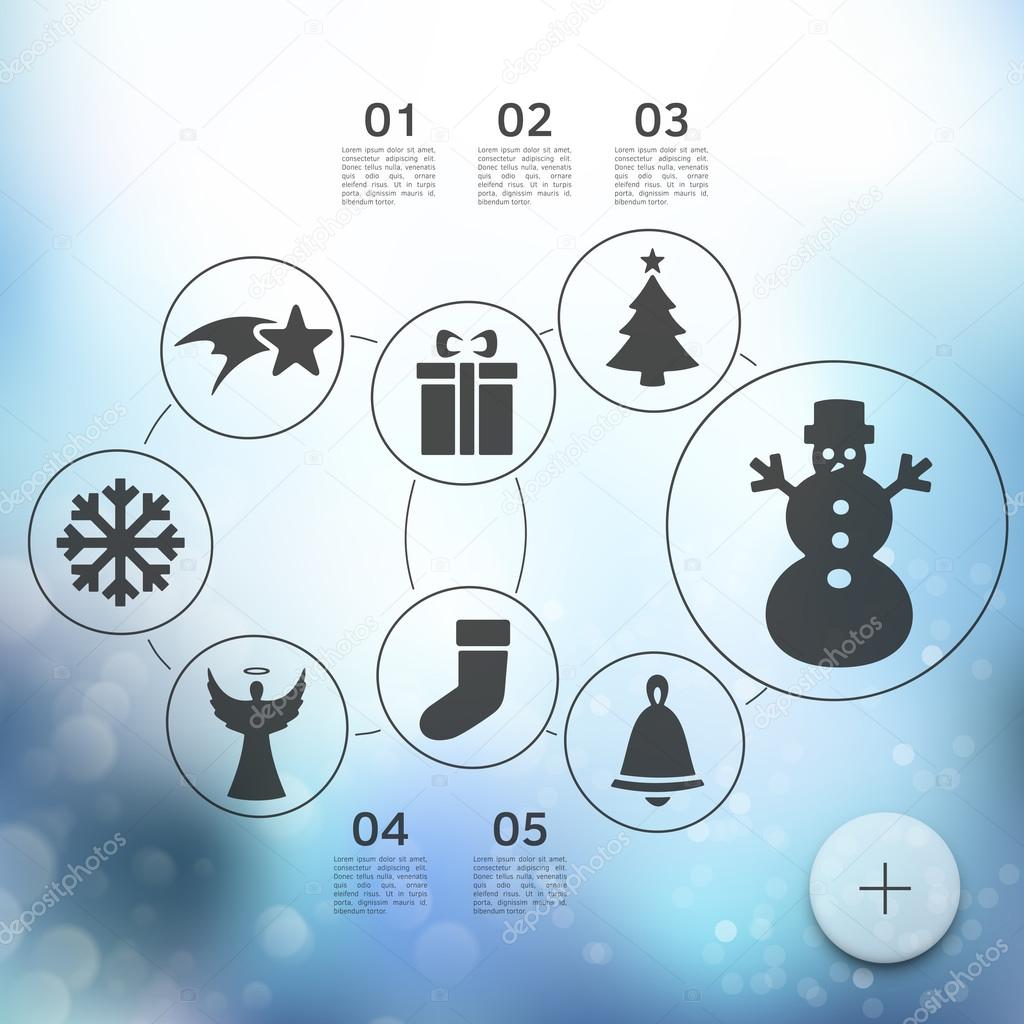 Christmas infographic with unfocused background Stock Vector Image by ...