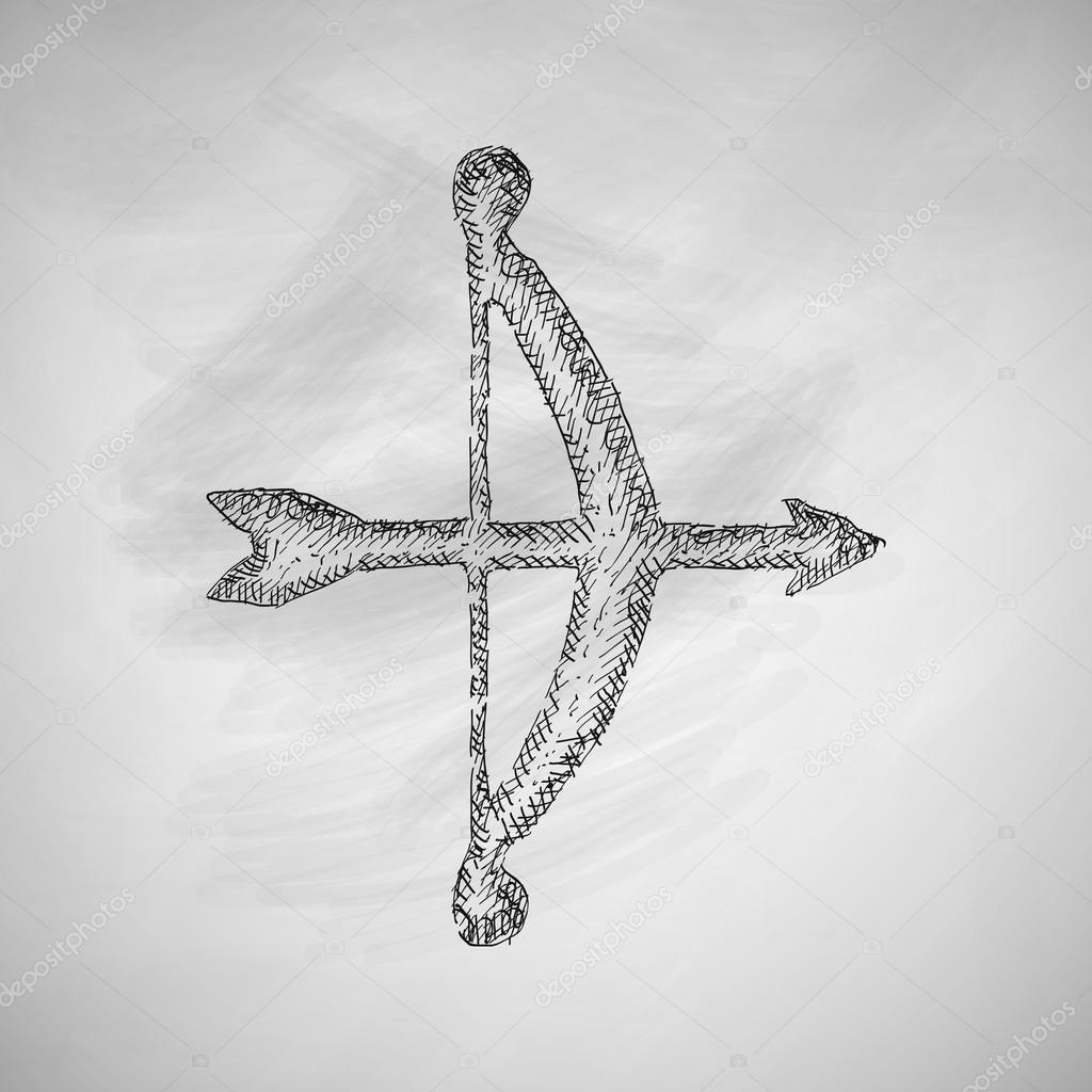 Archery icon on chalkboard Stock Vector by ©Palau83 70384113