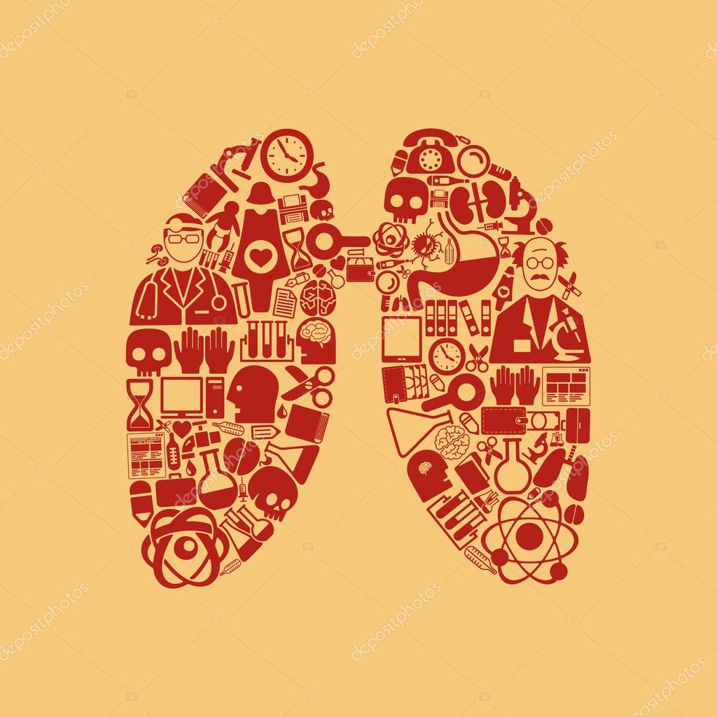 Lung shaped icon Stock Vector by ©Palau83 70604895