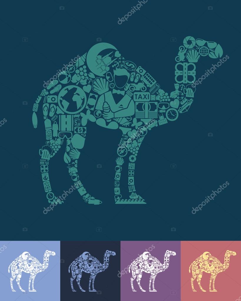 Camel shaped icon Stock Vector by ©Palau83 71518383