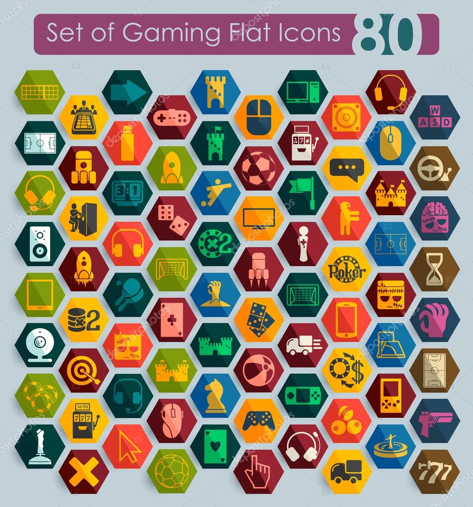 Set of gaming icons — Stock Vector © Palau83 #72597129