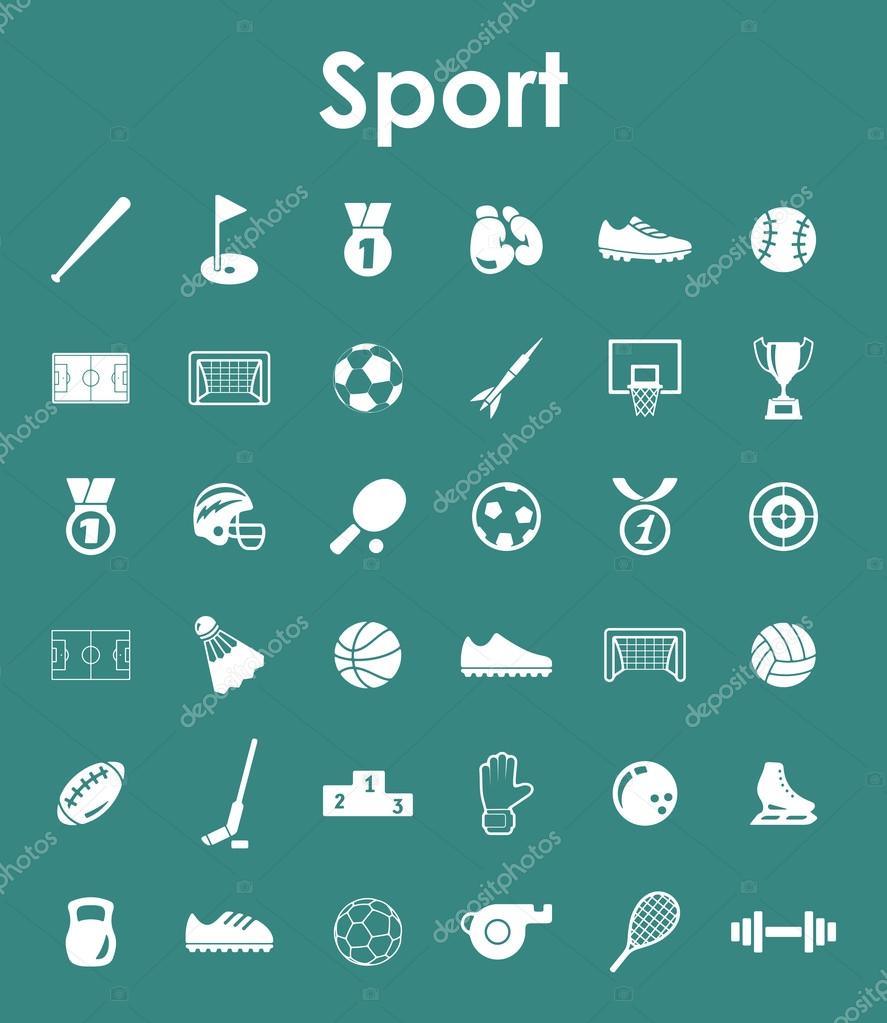 Set of sport simple icons Stock Vector by ©Palau83 73087357