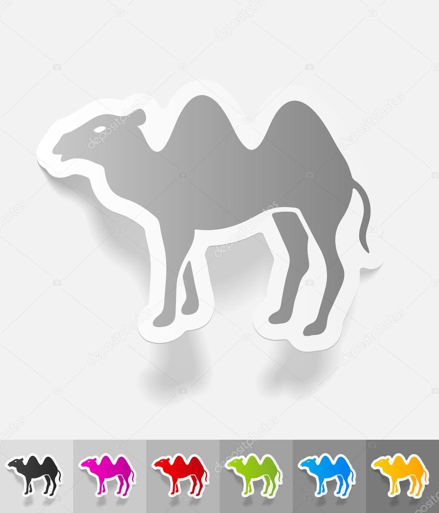 Camel paper sticker Stock Vector by ©Palau83 77067547