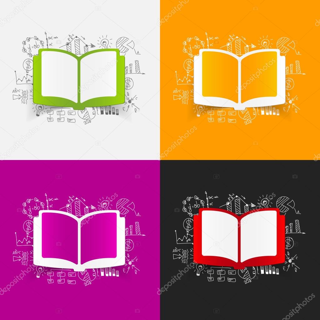 Book sticker drawing Stock Vector Image by ©Palau83 #77546226