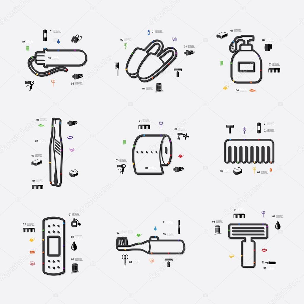 Hygiene line infographic illustration. Stock Vector Image by ©Palau83 ...
