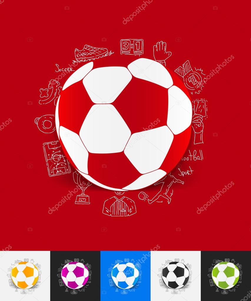 Ball paper sticker Stock Vector by ©Palau83 80952406
